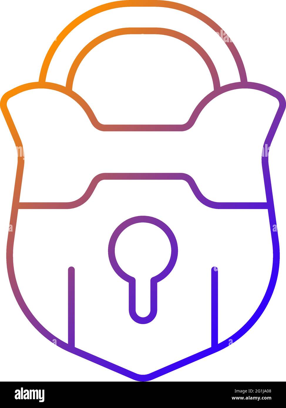 Lock Gradient Linear Vector Icon Stock Vector Image And Art Alamy