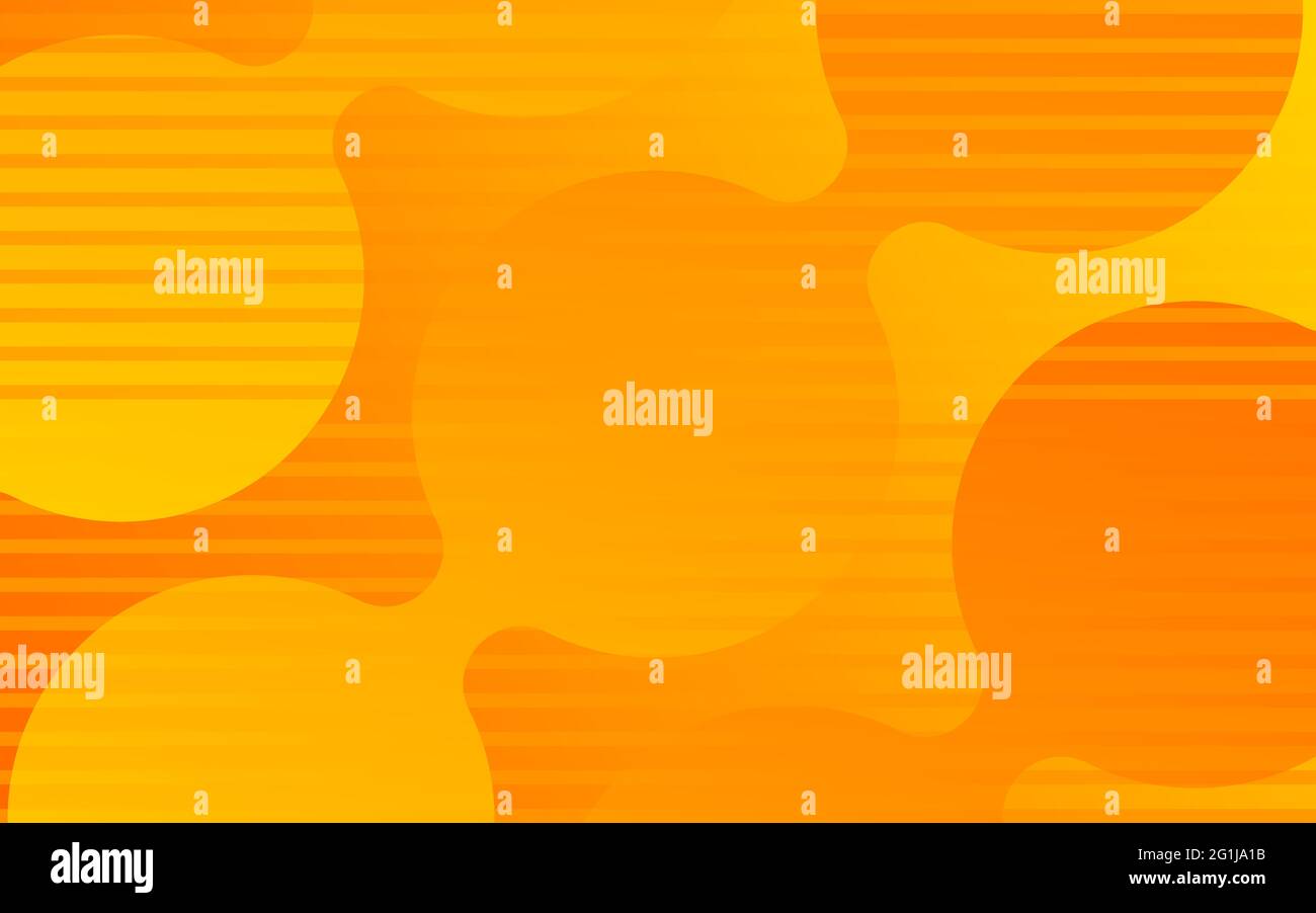 Yellow digital futuristic background with smoothly flowing circles ...