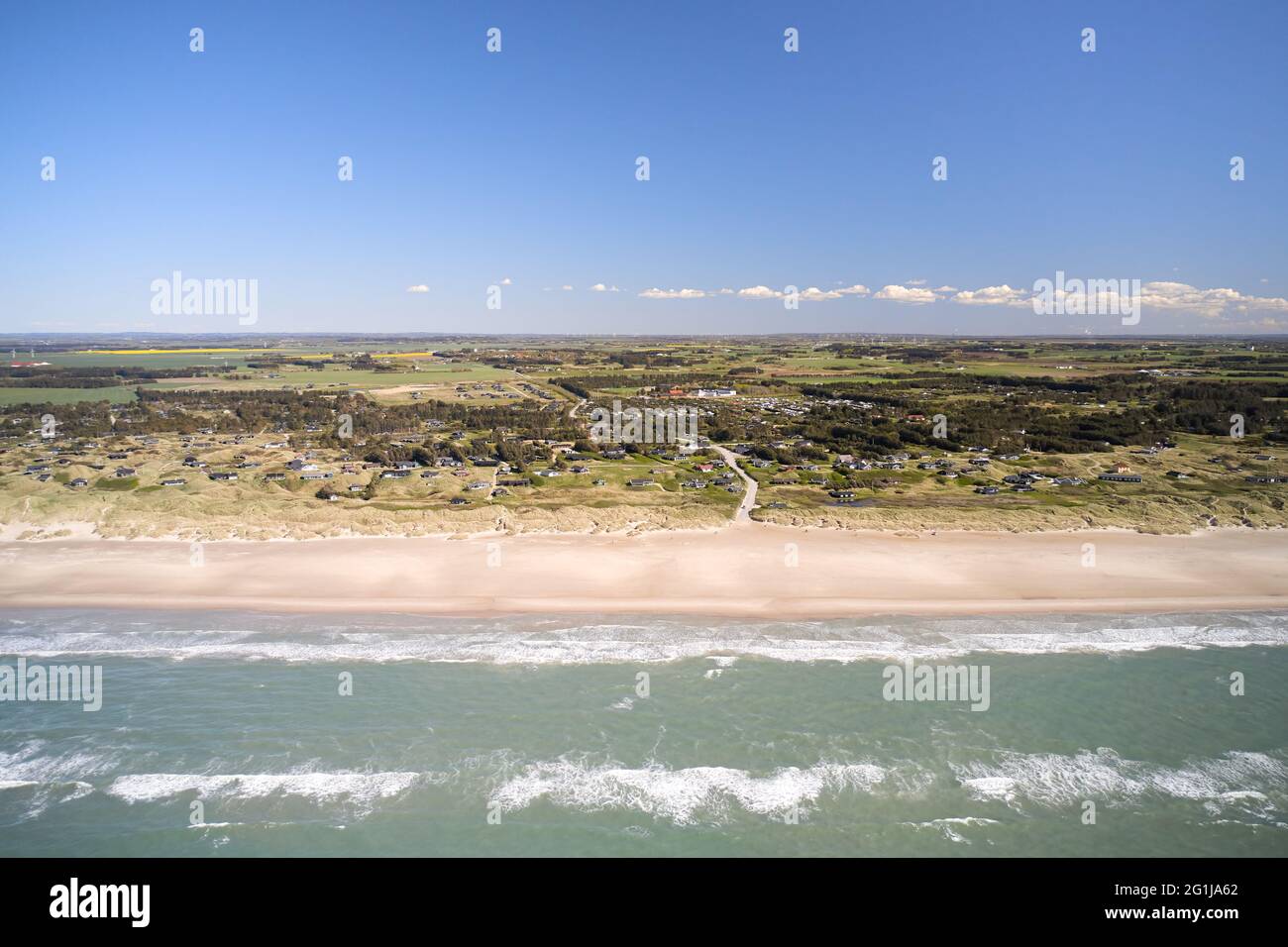 blue water on the beach in summer in denmark Stock Photo - Alamy