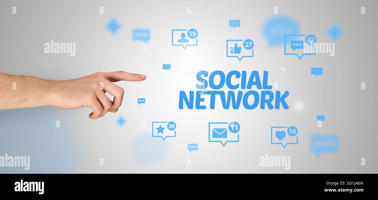 Close-Up Of Cropped Hand Pointing Stock Photo - Alamy