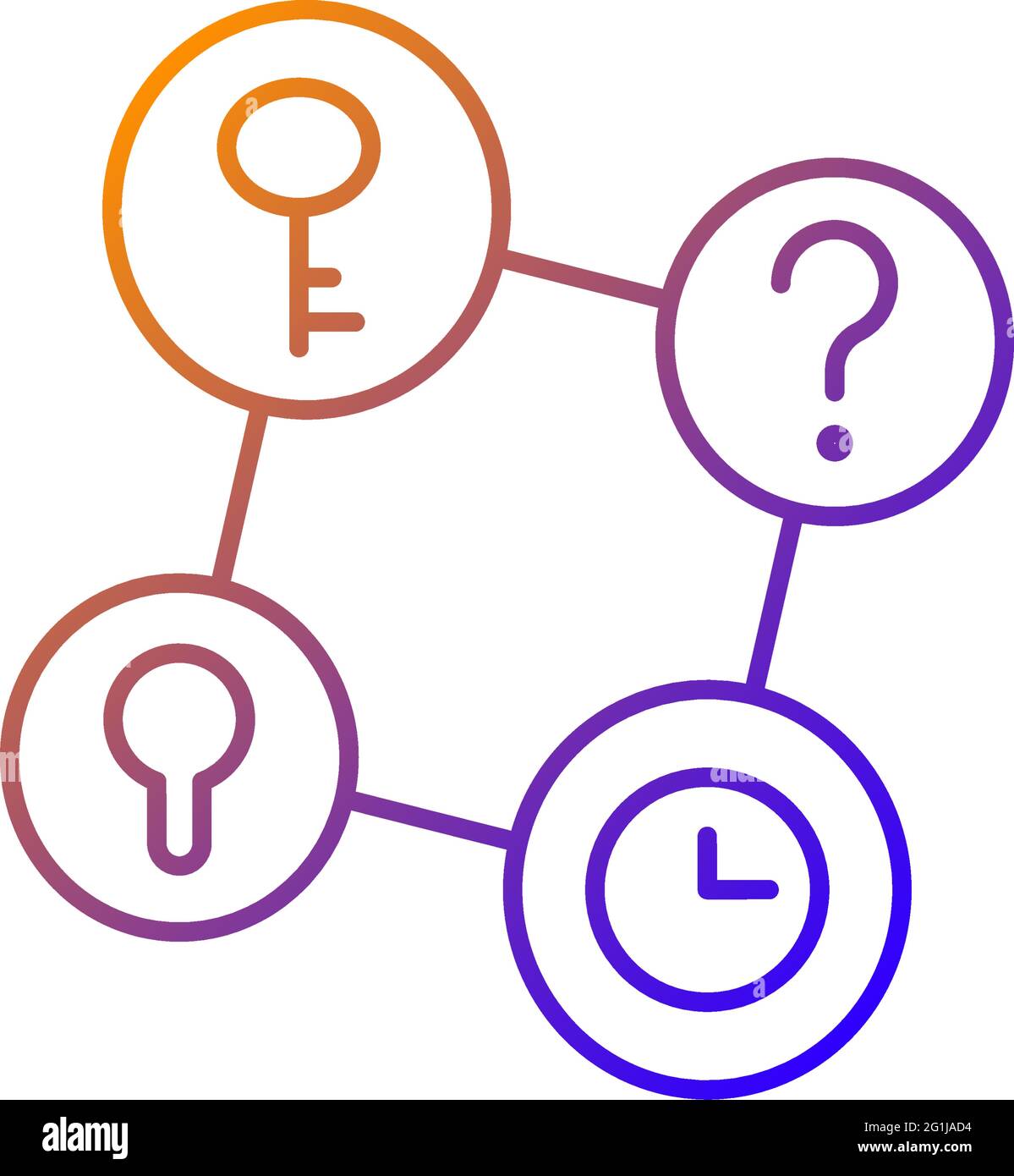 Connecting facts gradient linear vector icon Stock Vector Image & Art ...