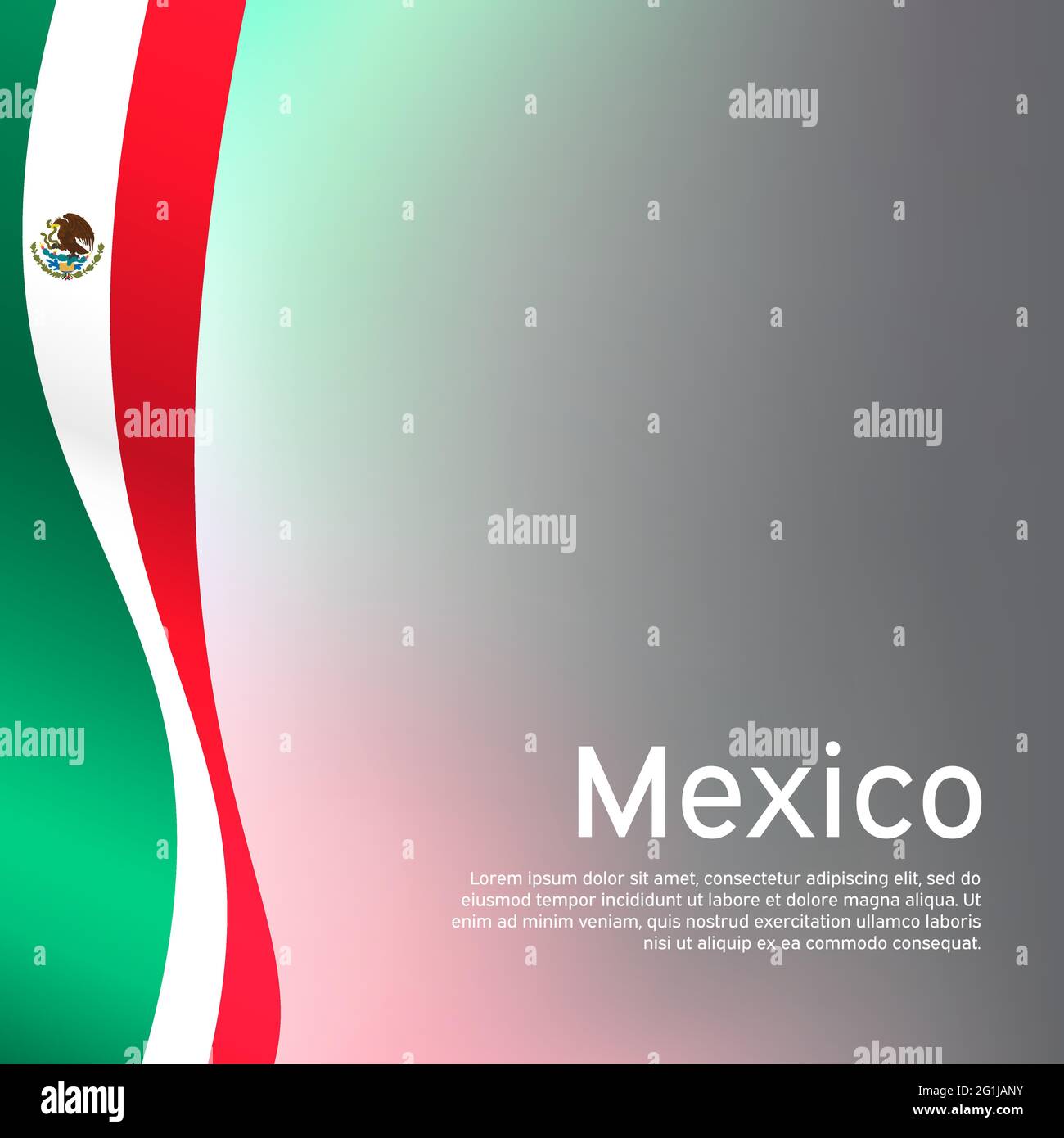 Mexico ribbon waving flag hi-res stock photography and images - Alamy
