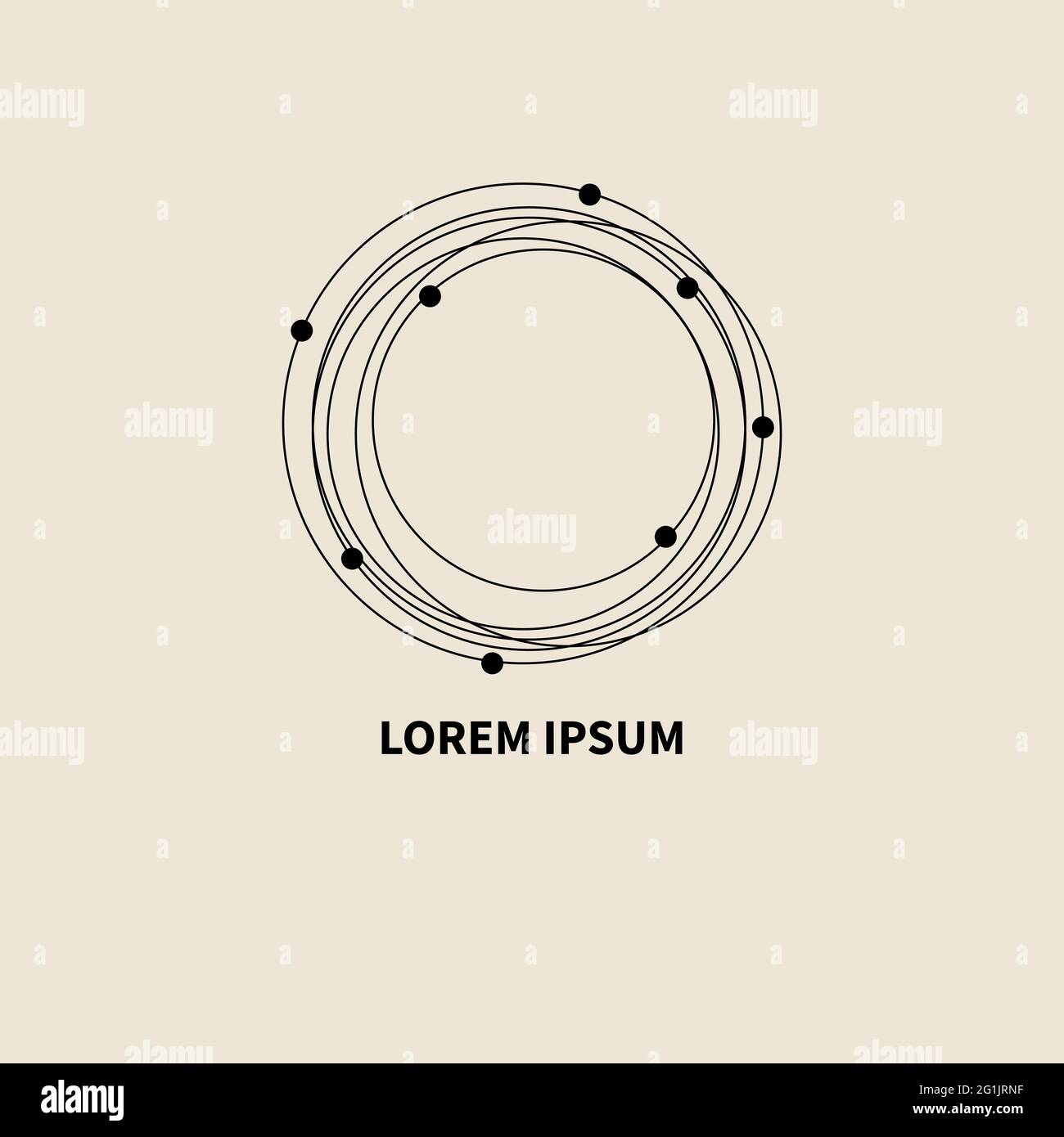 Networking icon. Space, orbits and planets symbol. Abstract business ...