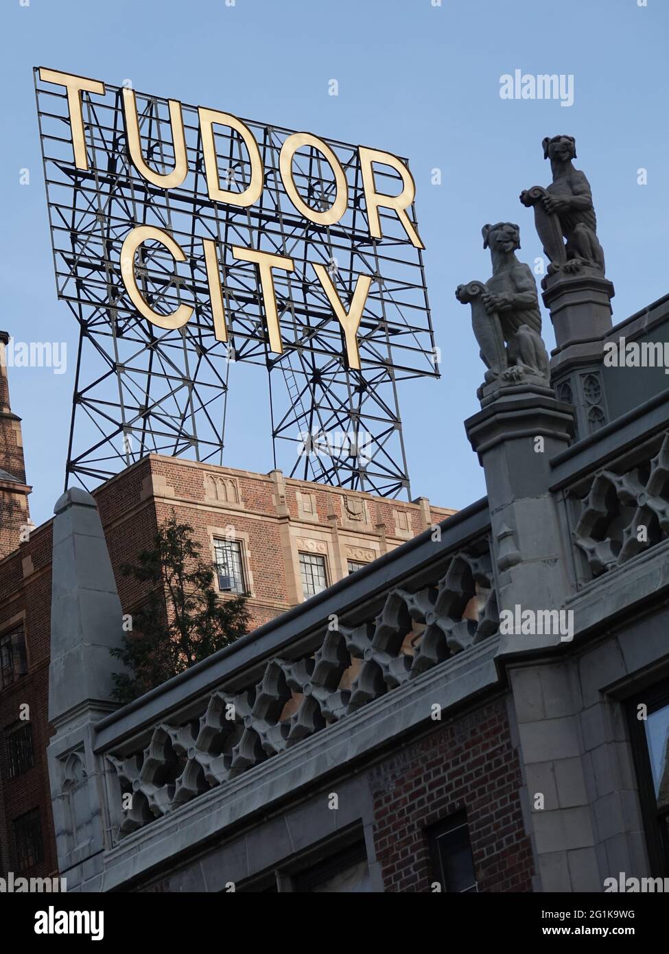 Tudor City sign on top of Prospect Tower in the historic apartment ...