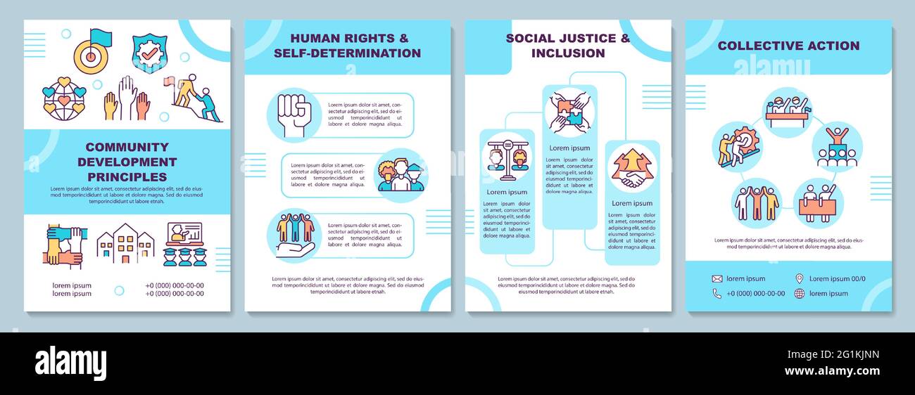 Community development principles brochure template Stock Vector Image ...