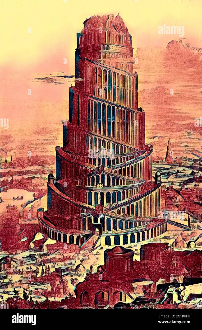 Temple of Babel; ancient Babylon; Mesopotamia Stock Photo - Alamy