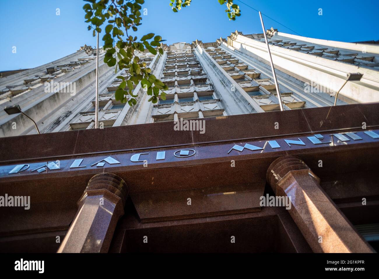 ROSARIO, ARGENTINA - Oct 06, 2020: Low angle shot of the Minetti Palace ...