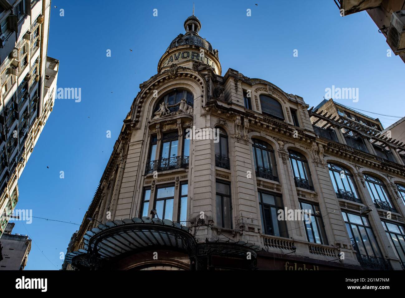 ROSARIO, ARGENTINA - Oct 06, 2020: Low angle shot of the old La ...