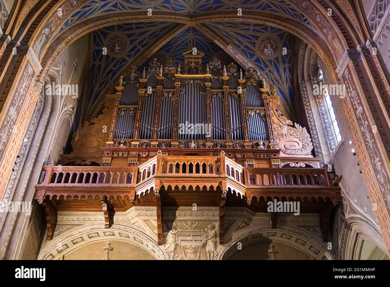France, Tarn, Lavaur, St Alain de Lavaur cathedral, Cavaille Coll organ ...