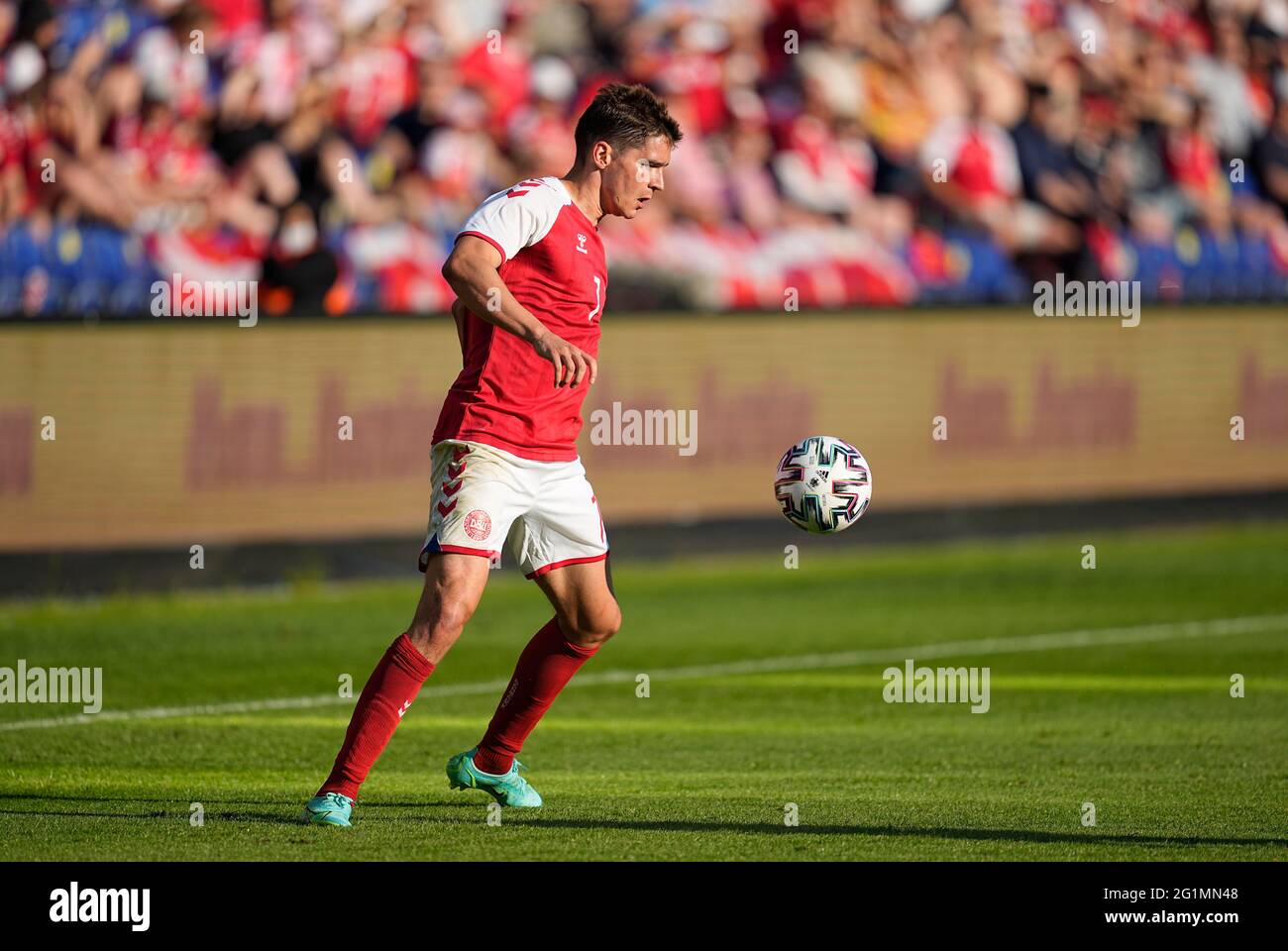 Broendby Stadium, Copenhagen, Denmark. 6th June, 2021. Denmark's Robert ...
