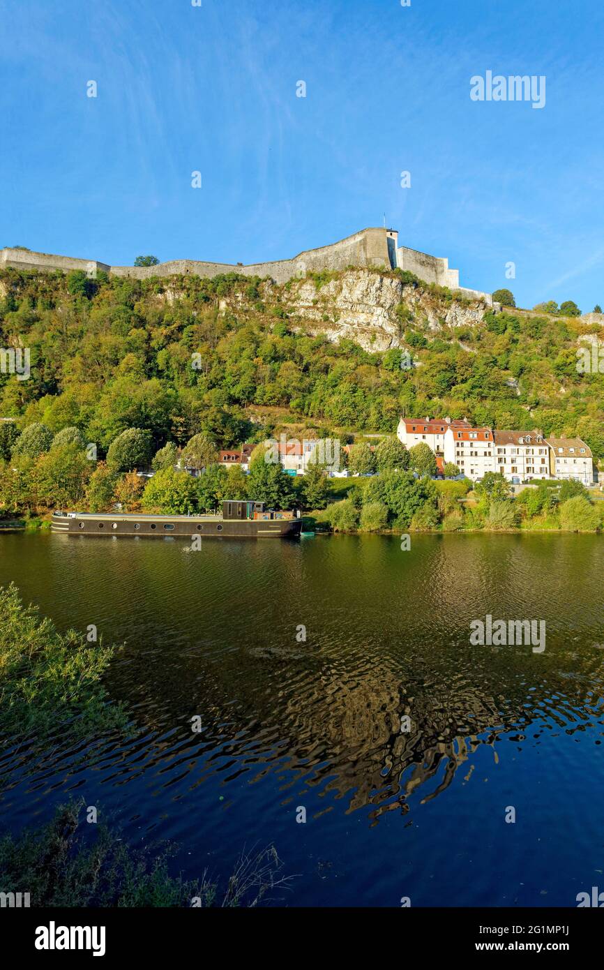 France, Doubs, Besancon, View of the city with the Doubs river and ...