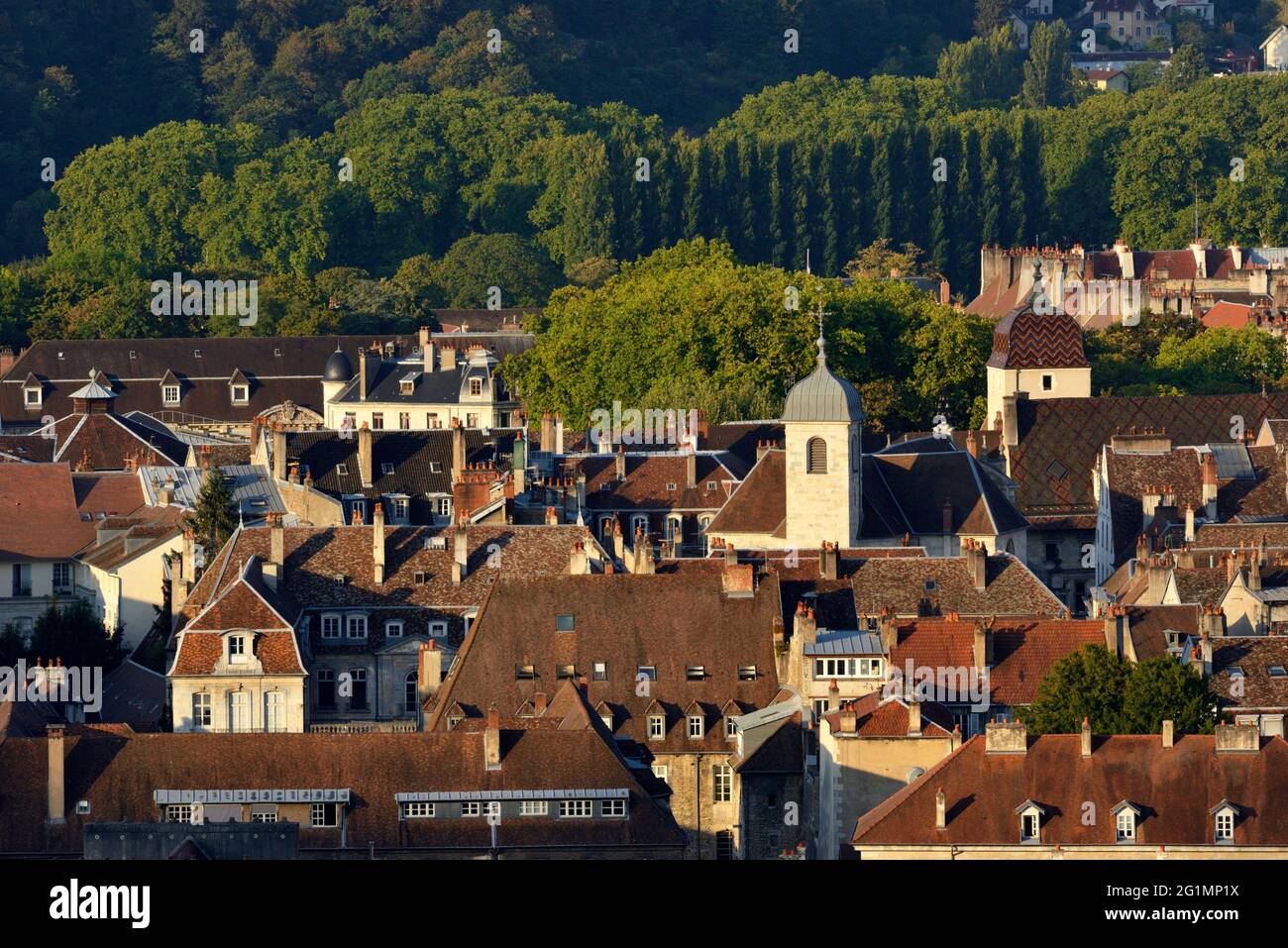 France, Doubs, Besancon, City View from the ramparts of the Vauban ...