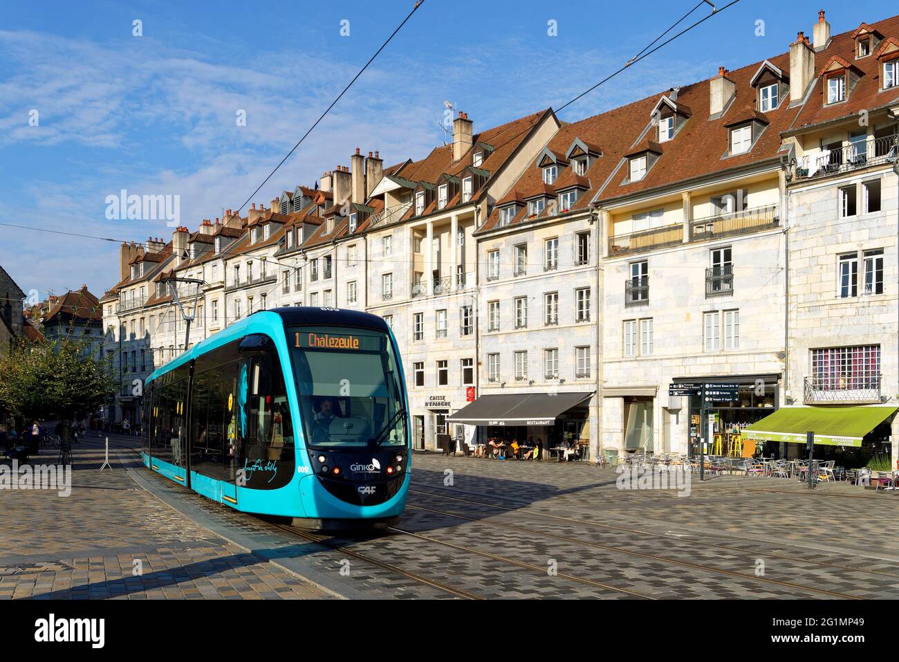 France, Doubs, Besancon, the historic centre, square of the Revolution ...