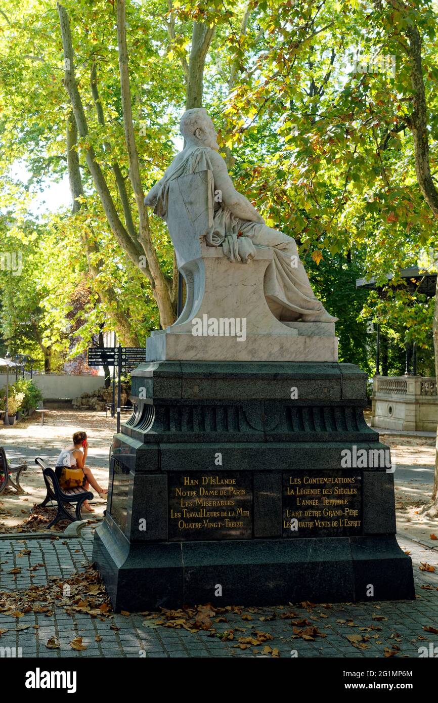 France, Doubs, Besancon, the historic center, the Granvelle promenade ...
