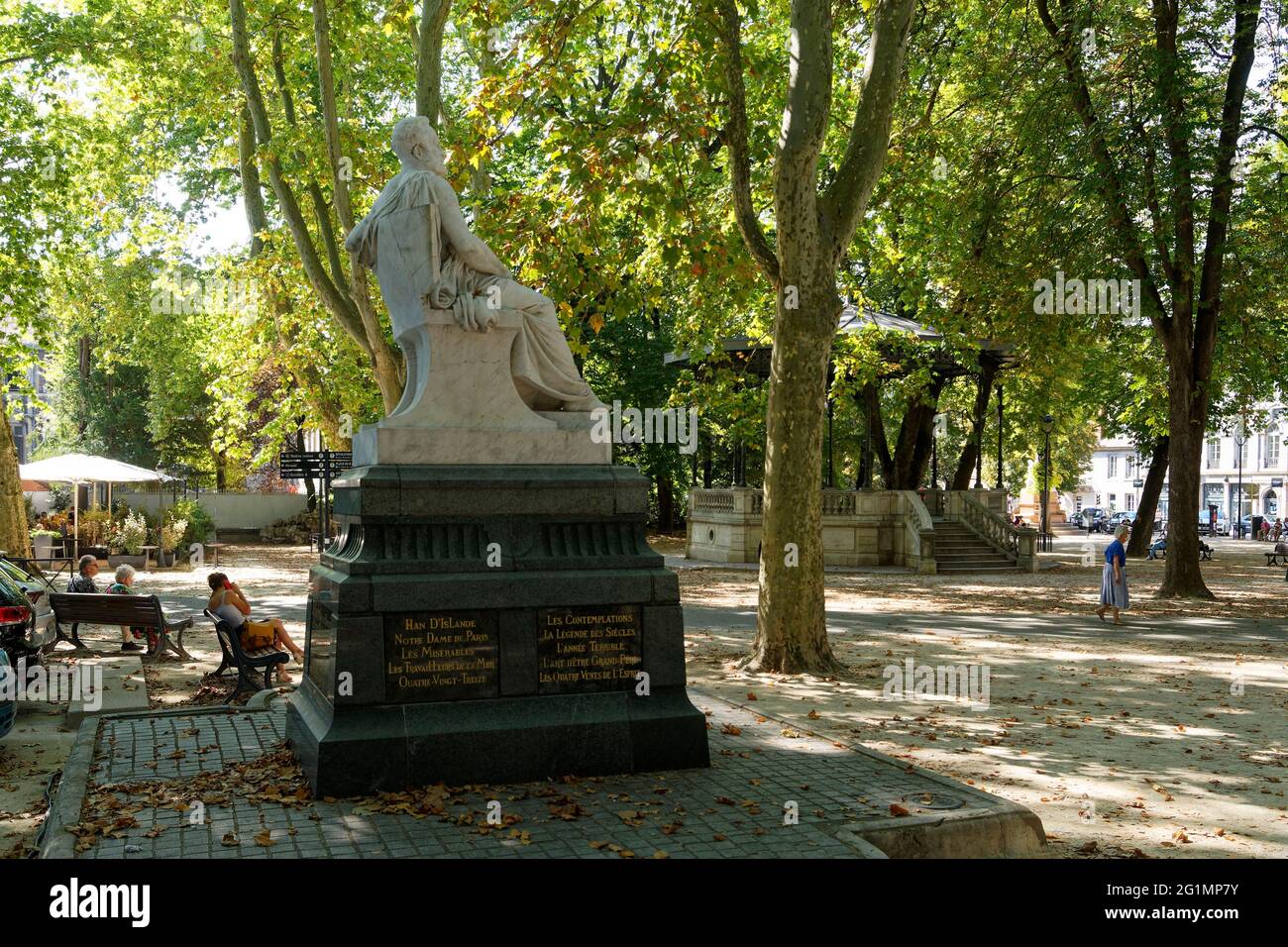 France, Doubs, Besancon, the historic center, the Granvelle promenade ...