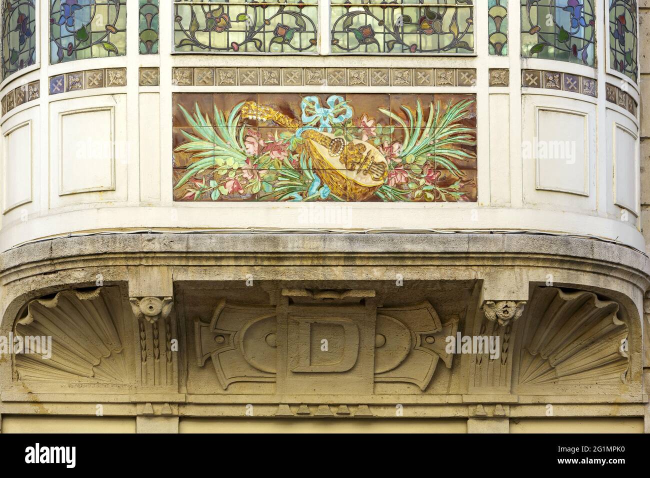 France, Meurthe et Moselle, Nancy, facade of an apartment building ...