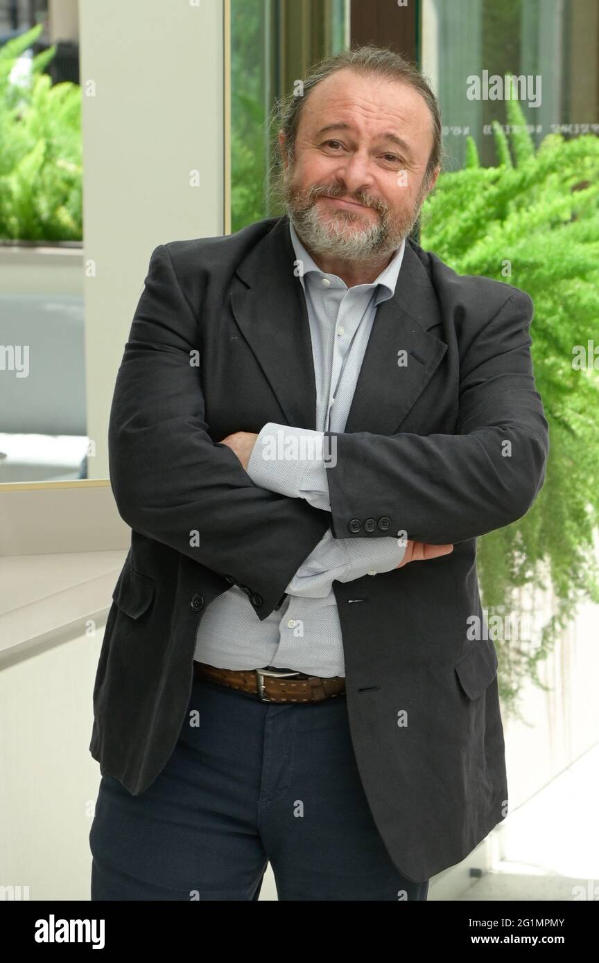 Natalino Balasso attends the Comedians film photocall at the Meridien ...