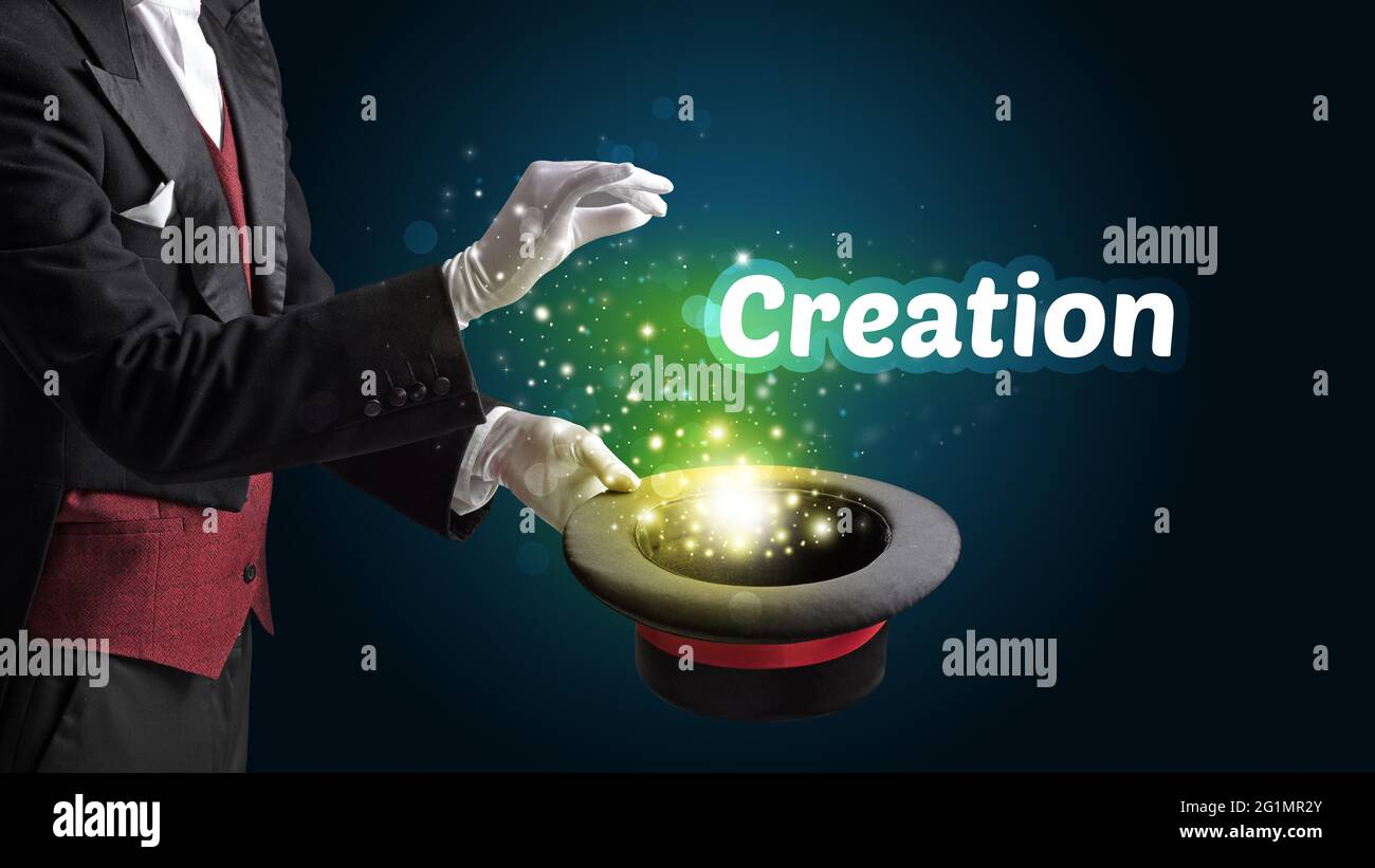 Illusionist is showing magic trick Stock Photo - Alamy