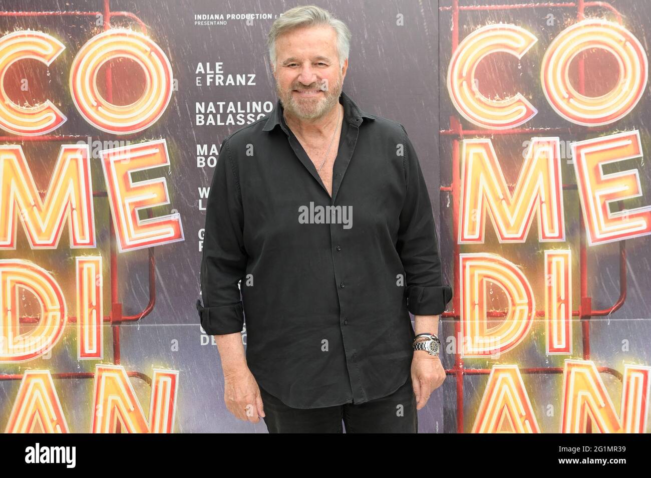 Christian De Sica attends the Comedians film photocall at the Meridien ...