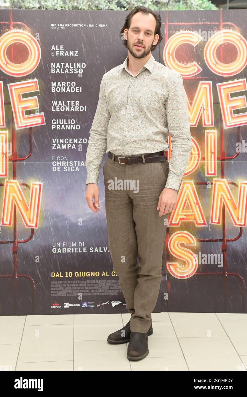 Marc Bonadei attends the Comedians film photocall at the Meridien ...