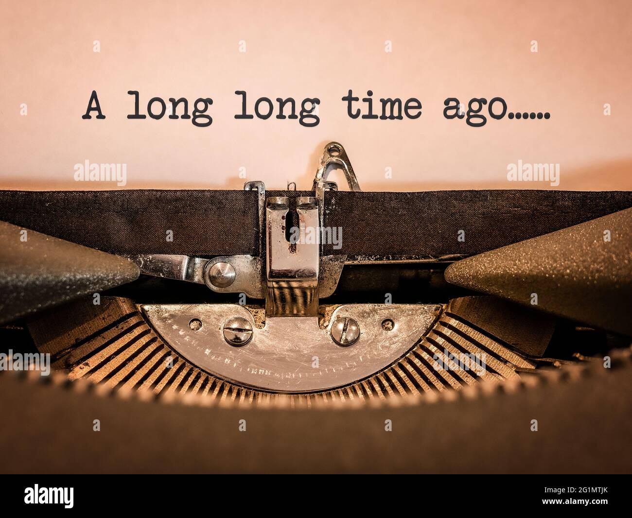 A long long time ago displayed on a Typewriter Stock Photo - Alamy