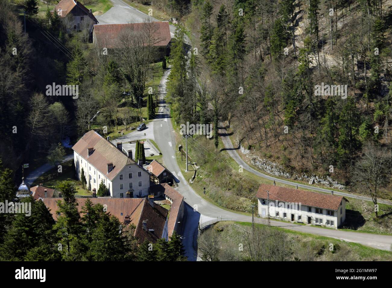France, Doubs, Mont de Laval, from the belvedere of Chauve Roche, Notre ...