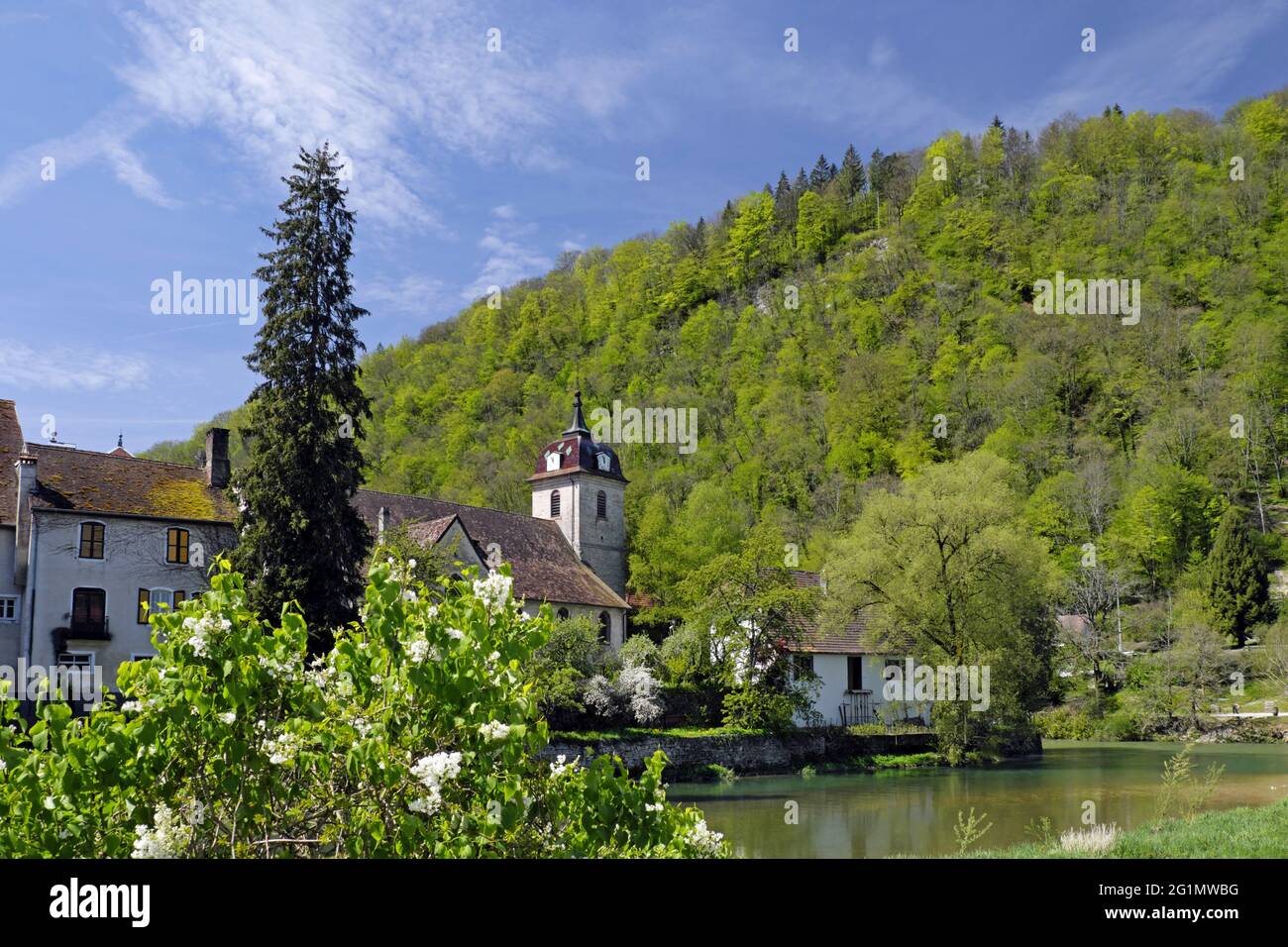 France, Doubs, Saint Hippolyte, Notre Dame collegiate church dated 14th ...
