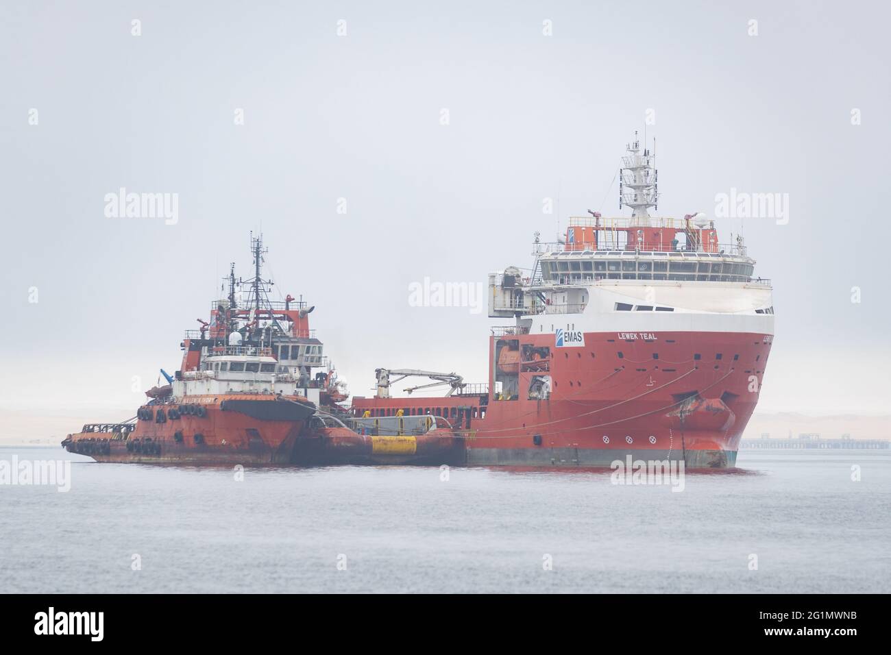 Namibia, Walvis bay, Lewek Teal is an anchor handling tug and supply ...