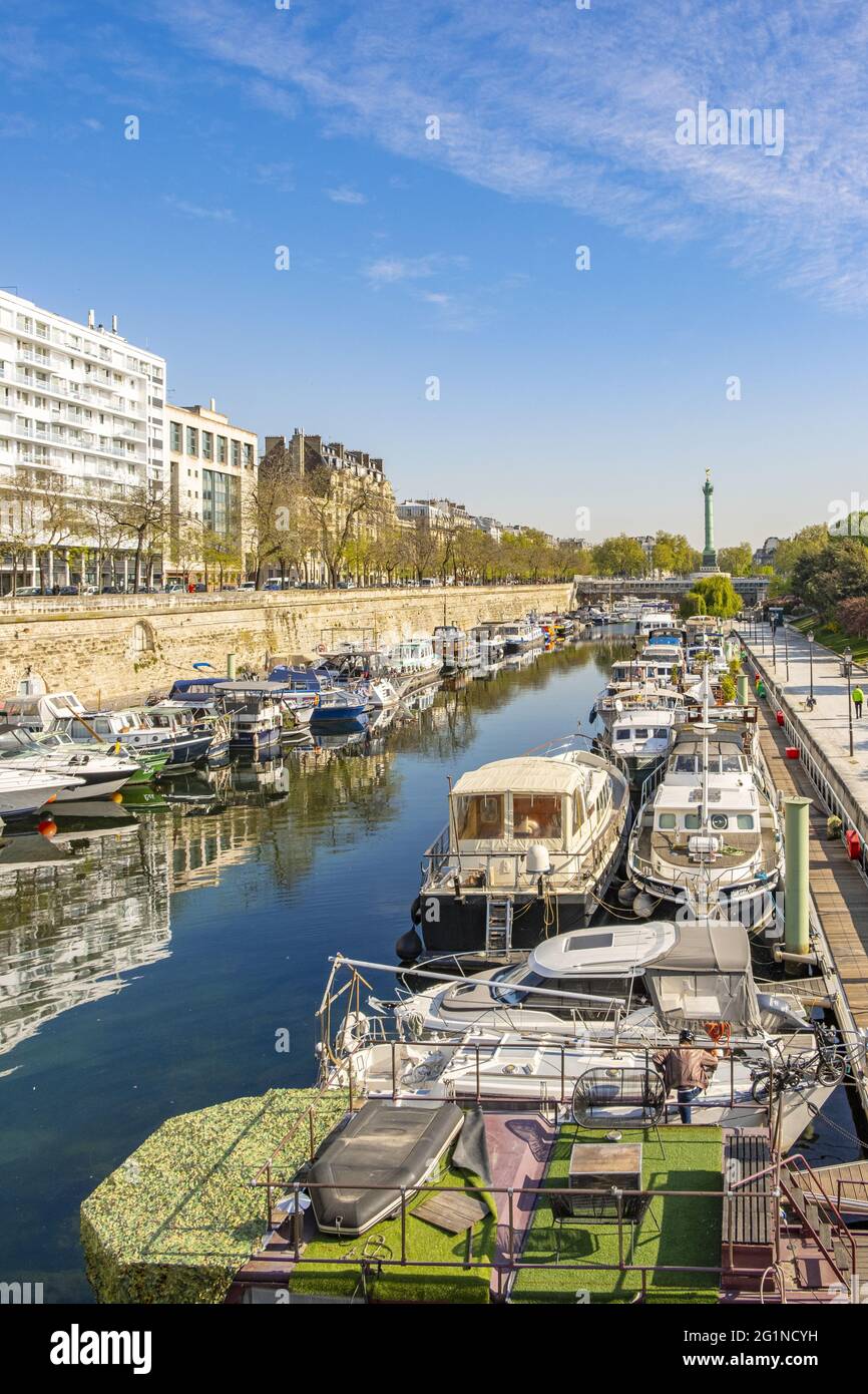 France, Paris, the port of the Arsenal Stock Photo - Alamy