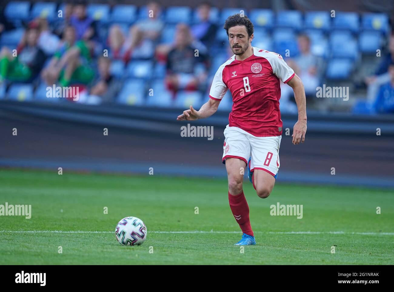 Broendby Stadium, Copenhagen, Denmark. 6th June, 2021. Denmark's Thomas ...