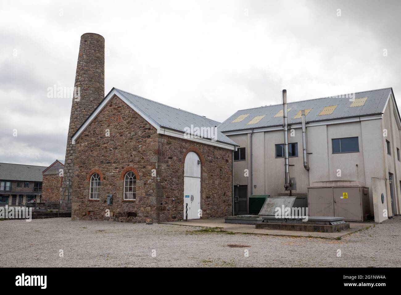 Robinson's shaft & engine room in Heartlands, Pool, Cornwall Stock ...