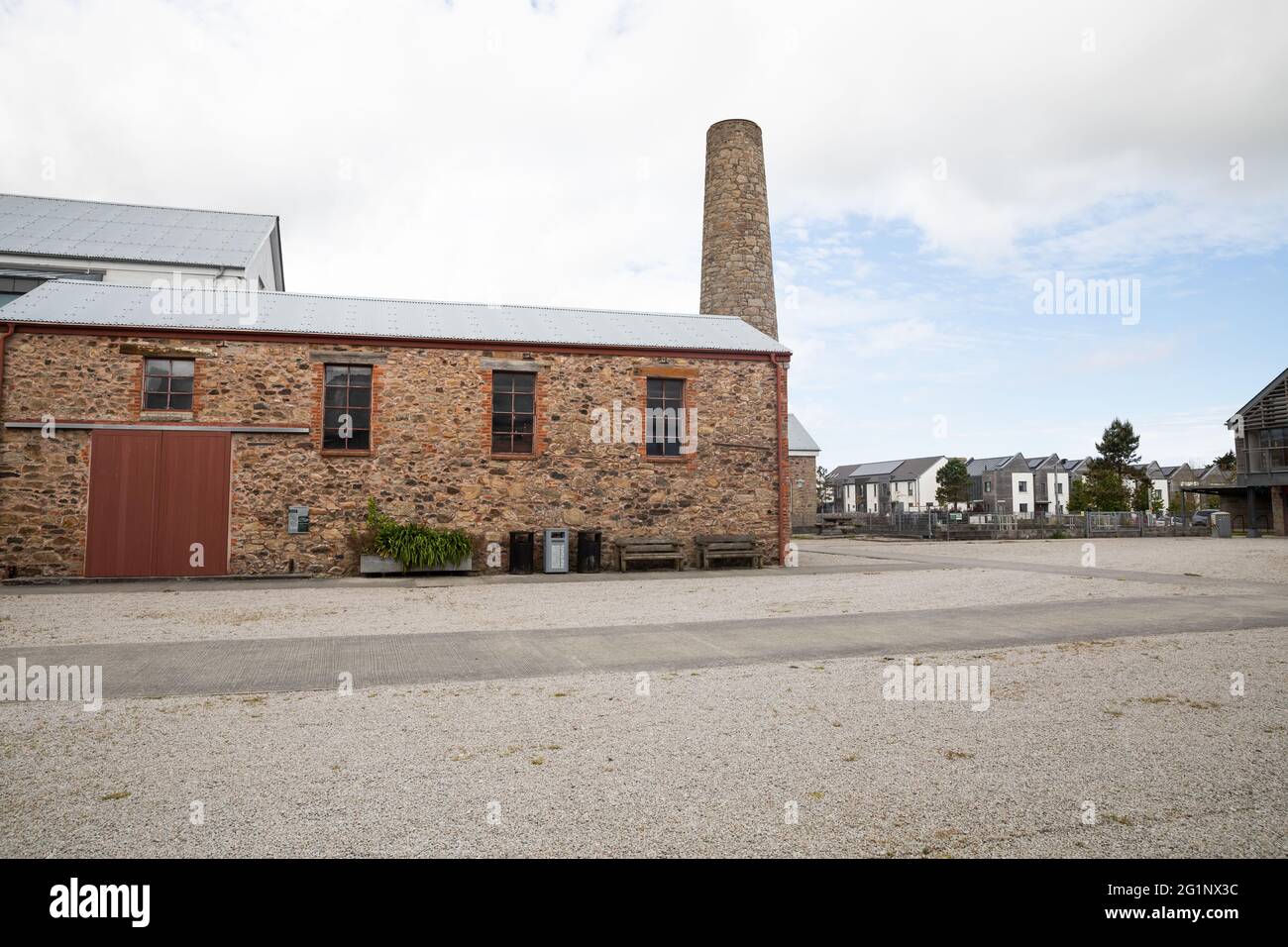 Robinson's shaft & engine room in Heartlands, Pool, Cornwall Stock ...