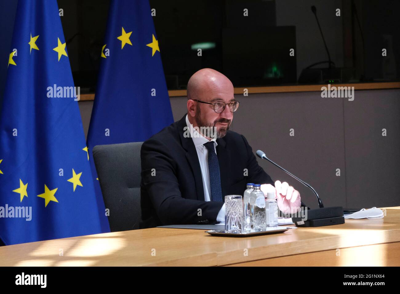 Brussels, Belgium. 07th June, 2021. European Council President Charles ...