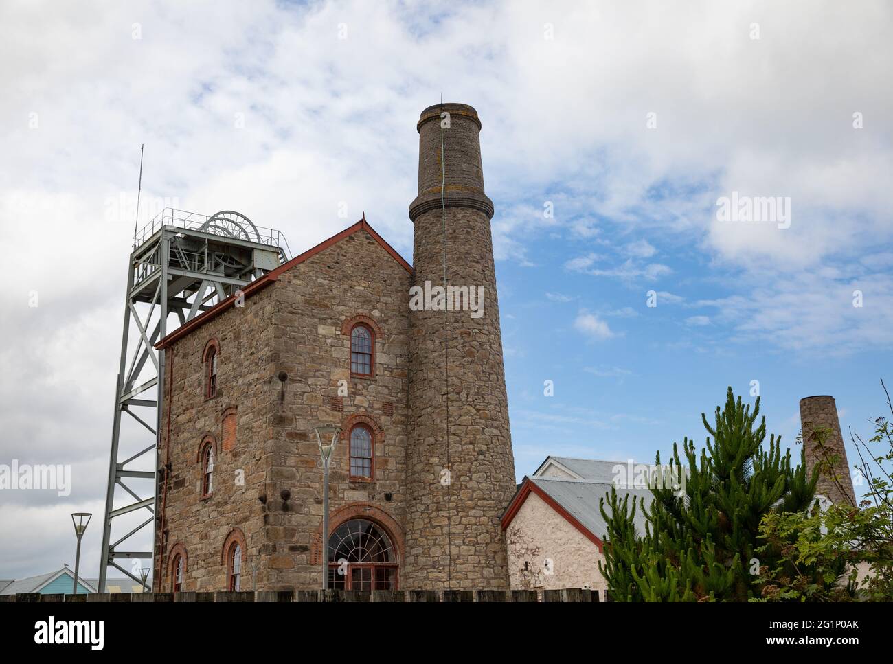 Robinson's shaft & engine room in Heartlands, Pool, Cornwall Stock ...