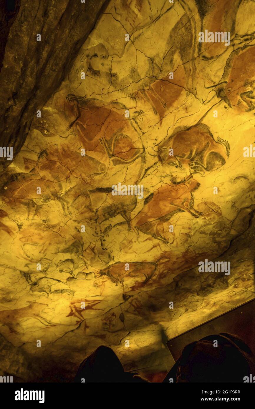 Spain, Cantabria, Sentillana del Mar, ornated prehistoric cave of ...