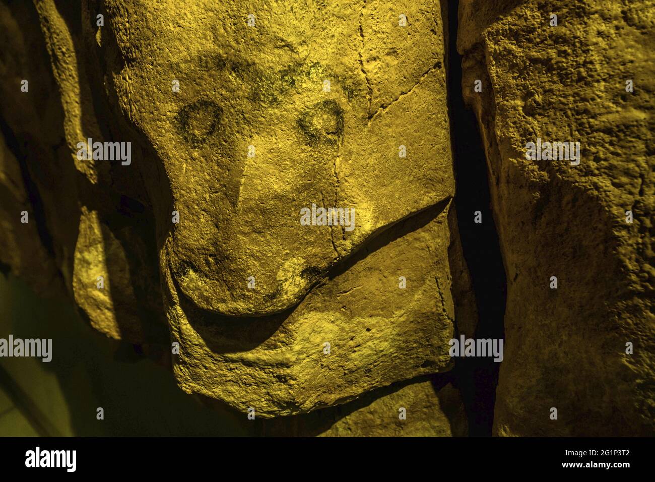 Spain, Cantabria, Sentillana del Mar, ornated prehistoric cave of ...