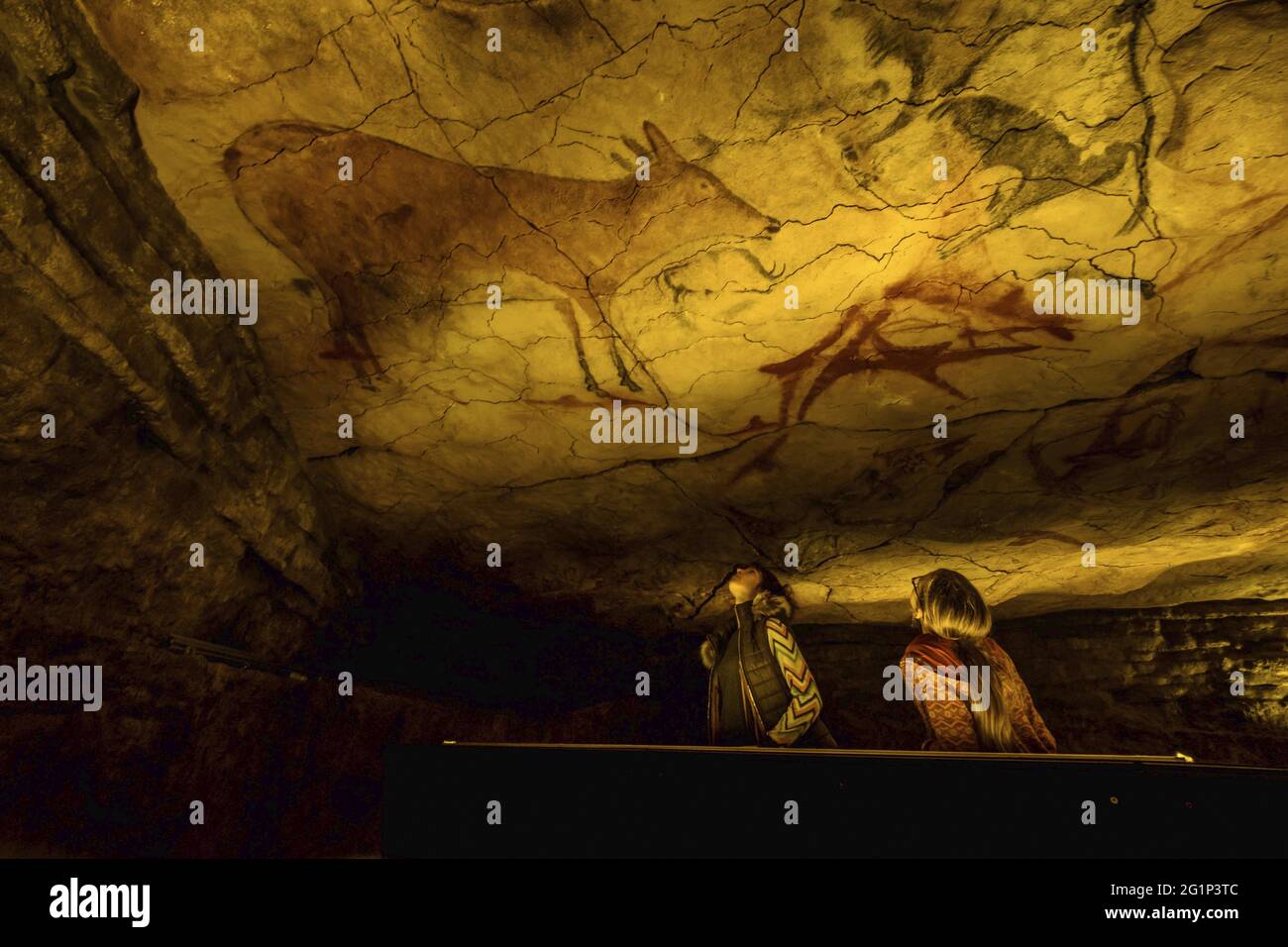 Spain, Cantabria, Sentillana del Mar, ornated prehistoric cave of ...