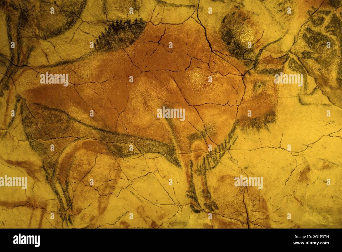 Spain, Cantabria, Sentillana del Mar, ornated prehistoric cave of ...