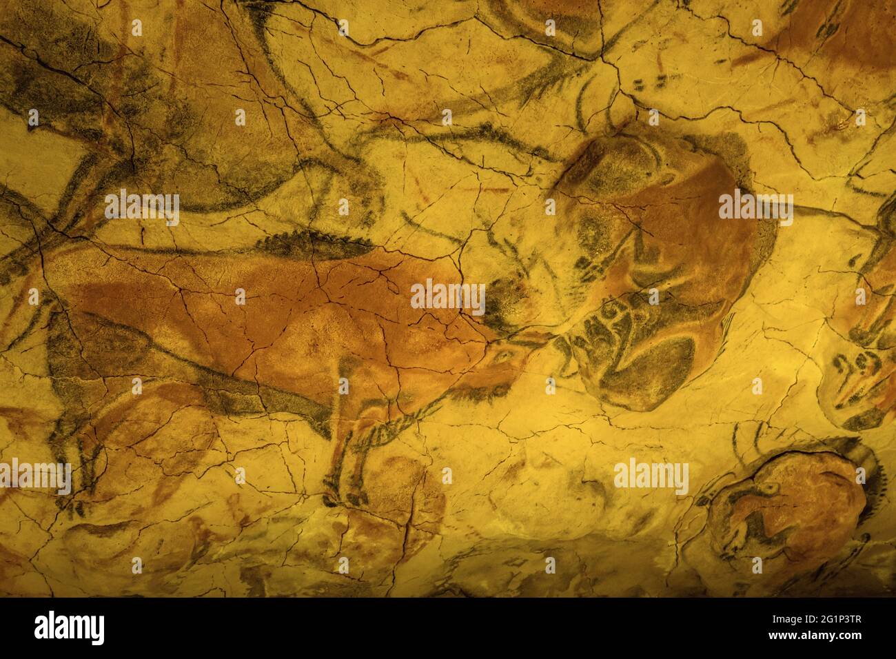 Spain, Cantabria, Sentillana del Mar, ornated prehistoric cave of ...