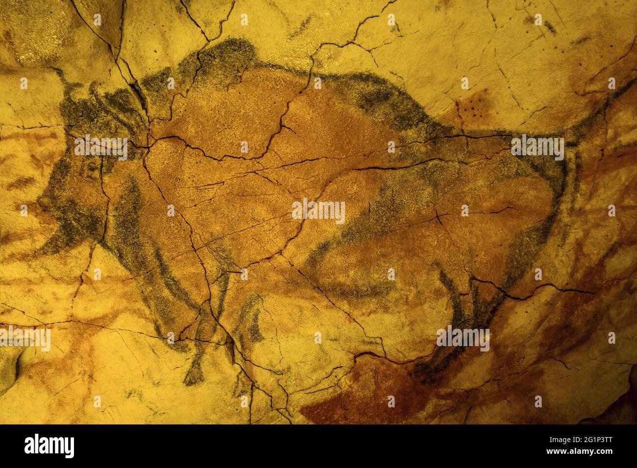 Spain, Cantabria, Sentillana del Mar, ornated prehistoric cave of ...