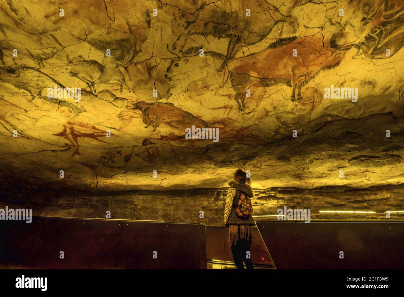 Spain, Cantabria, Sentillana del Mar, ornated prehistoric cave of ...