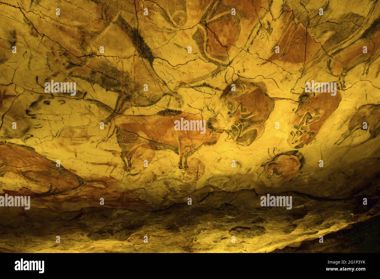 Spain, Cantabria, Sentillana del Mar, ornated prehistoric cave of ...