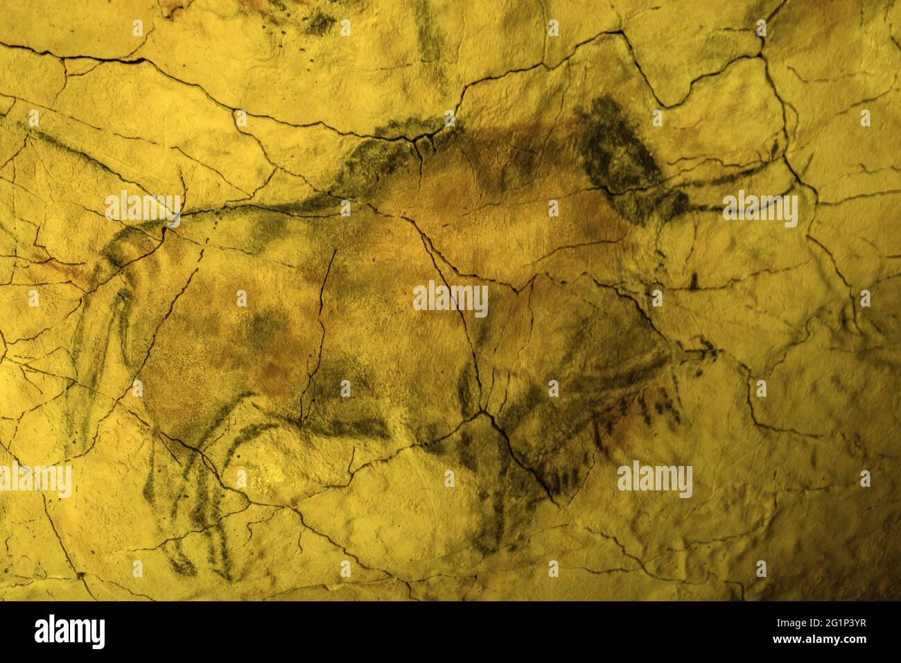 Spain, Cantabria, Sentillana del Mar, ornated prehistoric cave of ...