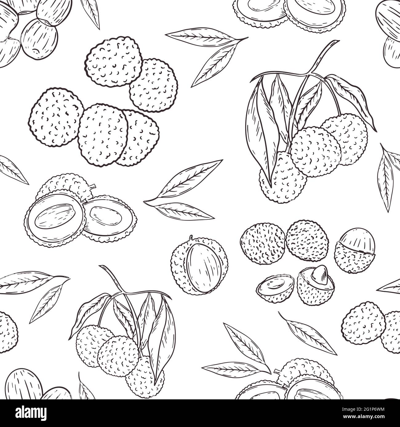 Fruit pattern illustration Stock Vector Images - Alamy