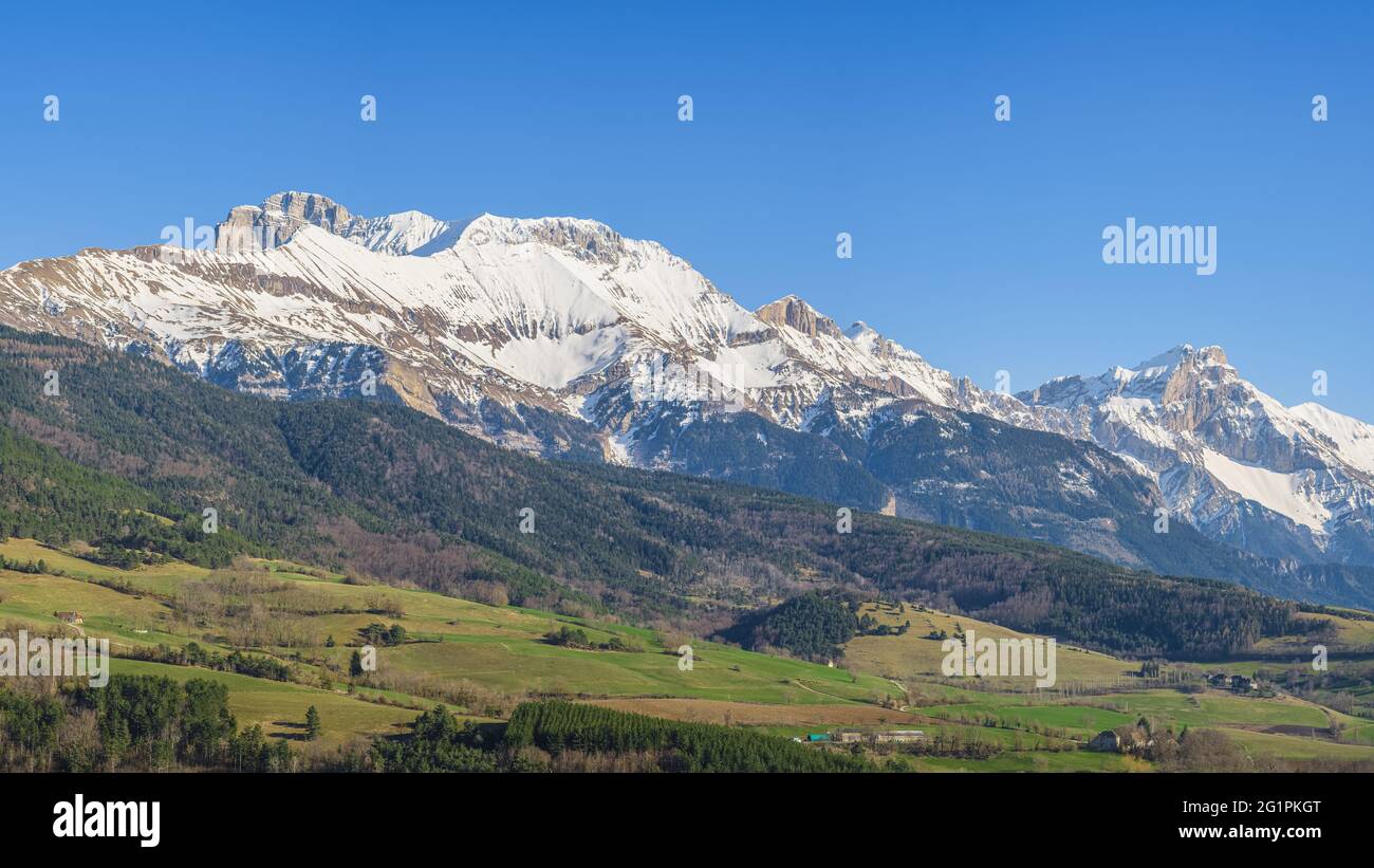 France, Isere, Trieves region, Grande Tete de l'Obiou (alt : 2789 m) in ...