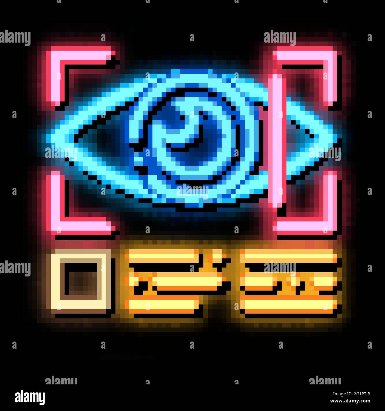 Medical Eye Research neon glow icon illustration Stock Vector Image ...