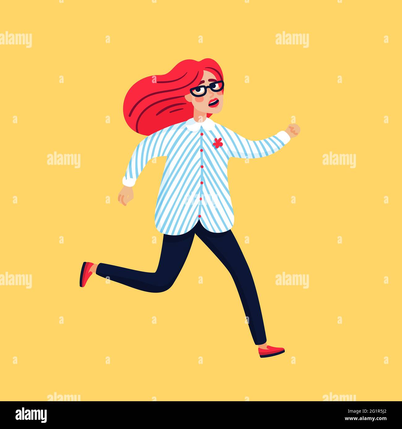 Little Girl Running Away Scared