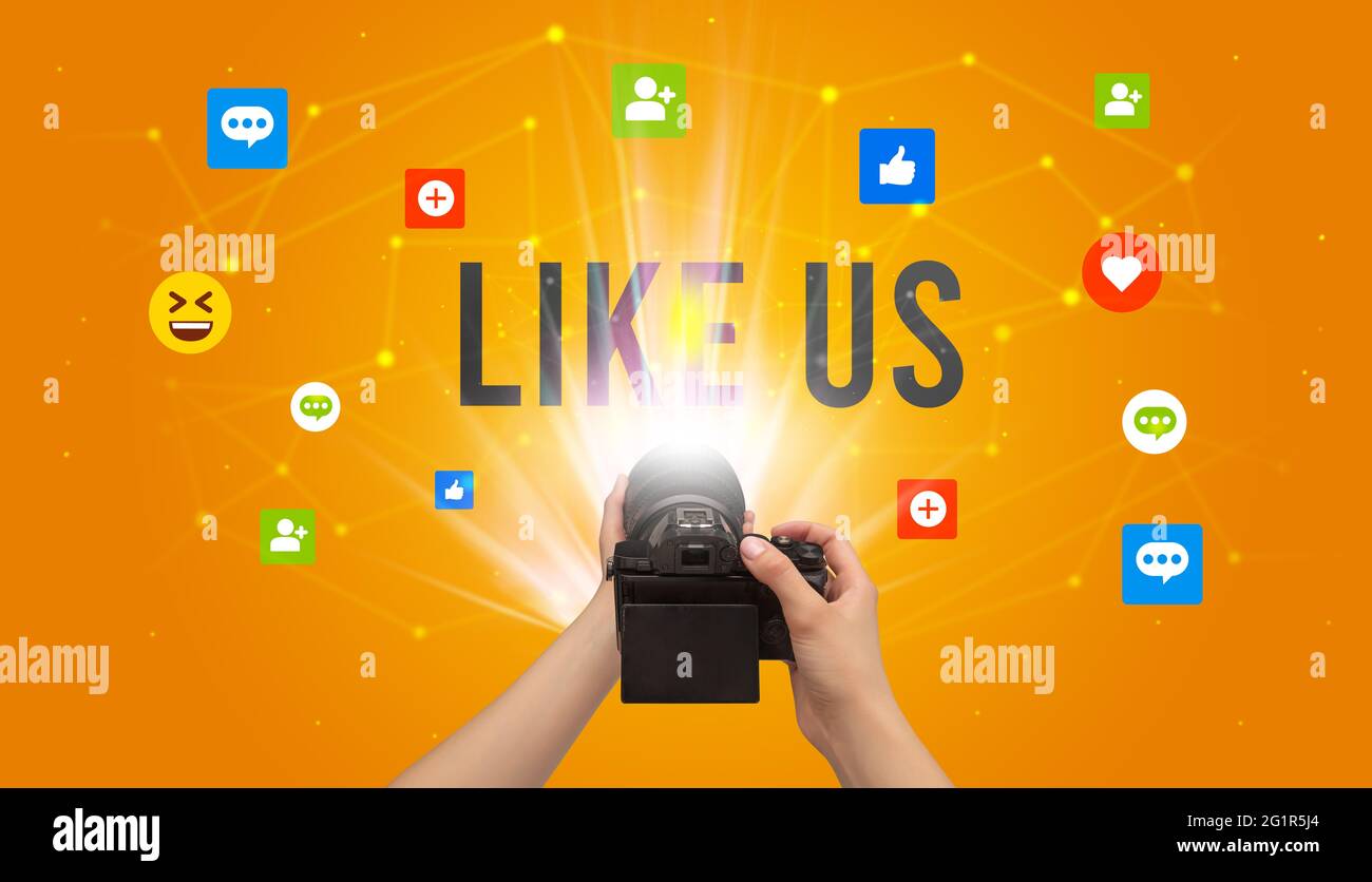 Using camera to capture social media content Stock Photo - Alamy