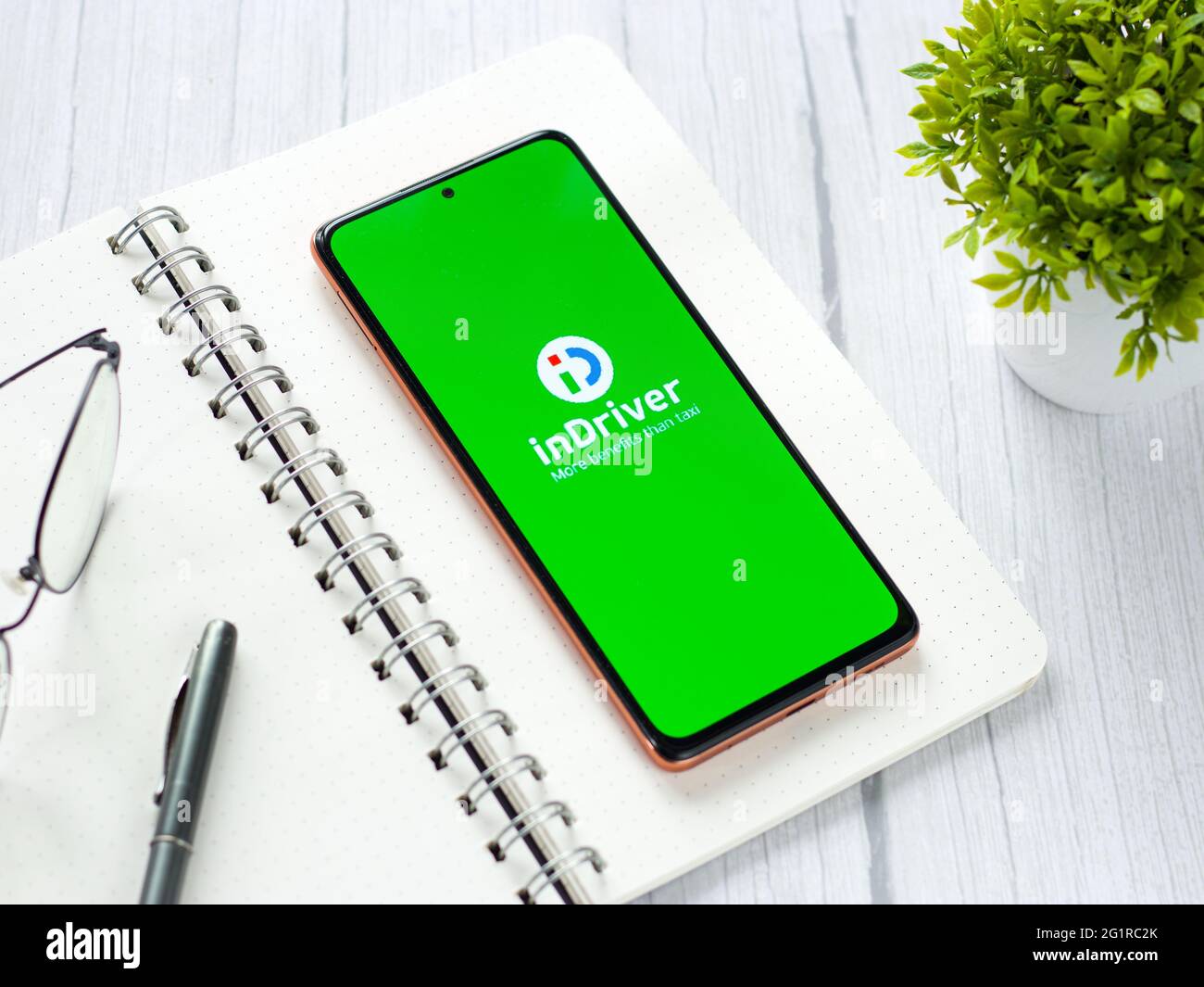 Assam, india - May 29, 2021 : InDriver logo on phone screen stock image ...