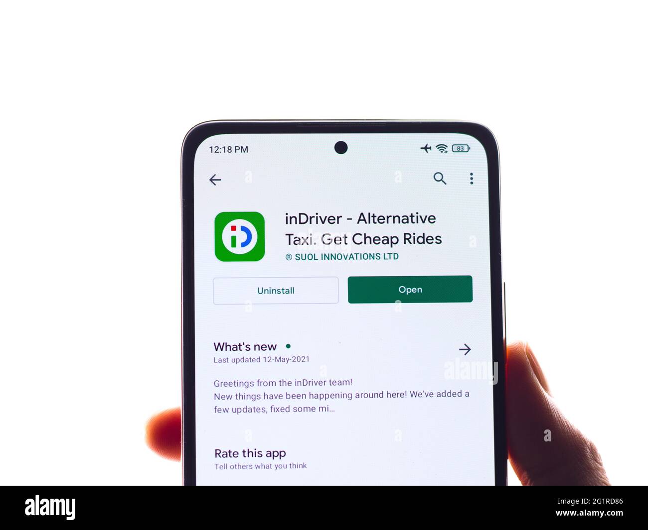 Assam, india - May 29, 2021 : InDriver logo on phone screen stock image ...